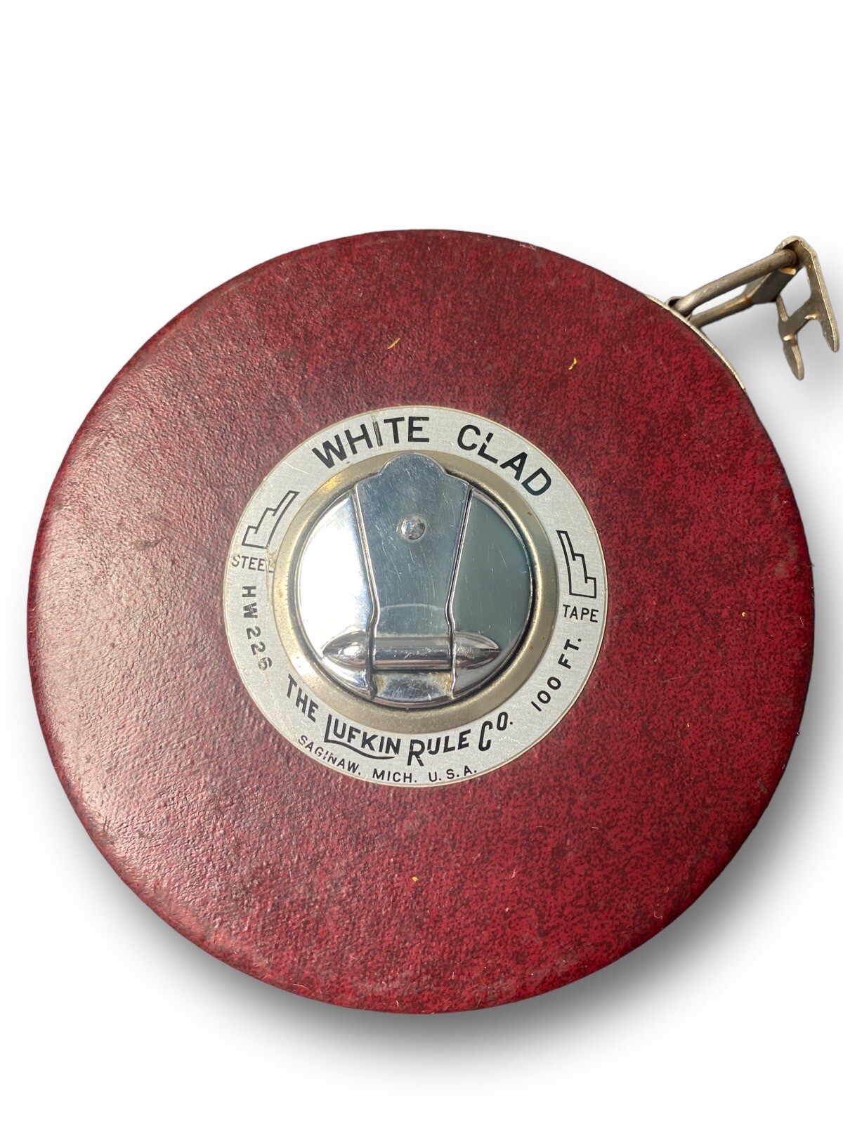 Vintage Lufkin Rule Co Chrome Clad Steel 100' FT. Tape Measure Clean ...