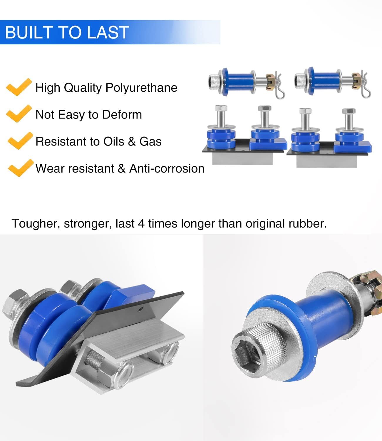 Hood Hinge Pivot Bushing Kits Mounting Bolt Set 13-04154 fits Peterbilt ...