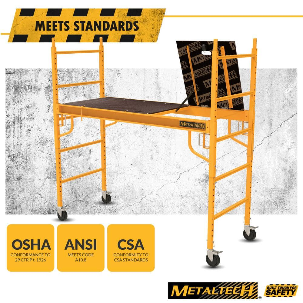 Safeclimb Baker Style Scaffold Rolling Platform, 1100 Lbs. Load ...