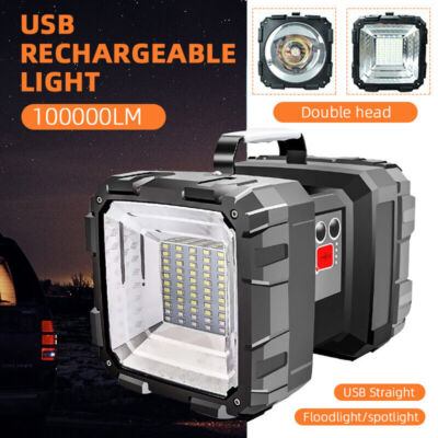 Rechargeable Super Bright LED Flashlight Torch Handheld Spotlight ...