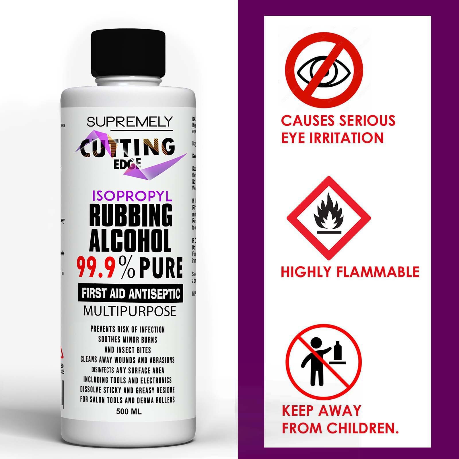 IPA Isopropyl Alcohol Pure Rubbing Alcohol Antiseptic Disinfectant 99.9 ...