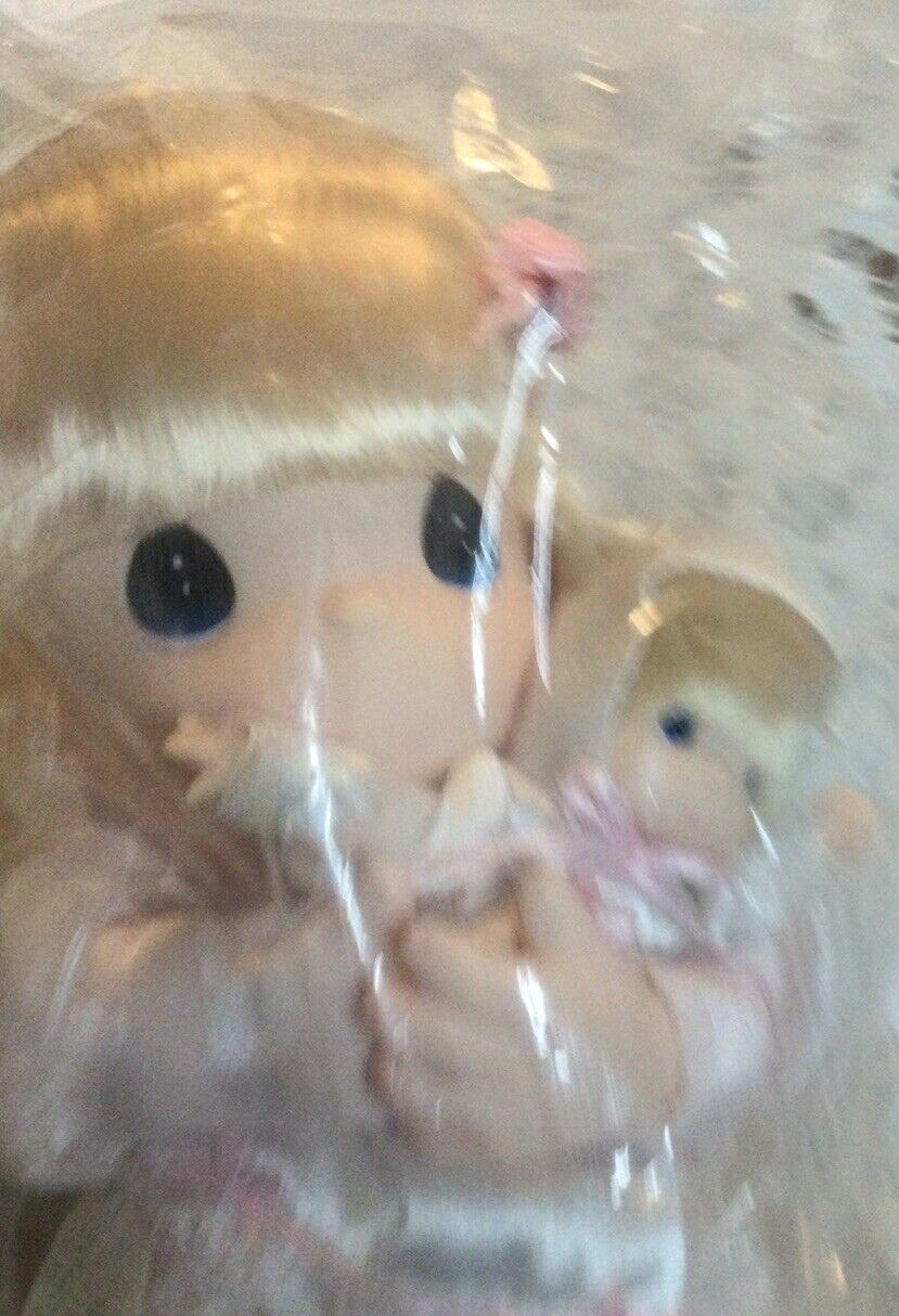 Precious Moments Carissa & Baby Tess Dolls NIB Blonde Lace Dress White ...