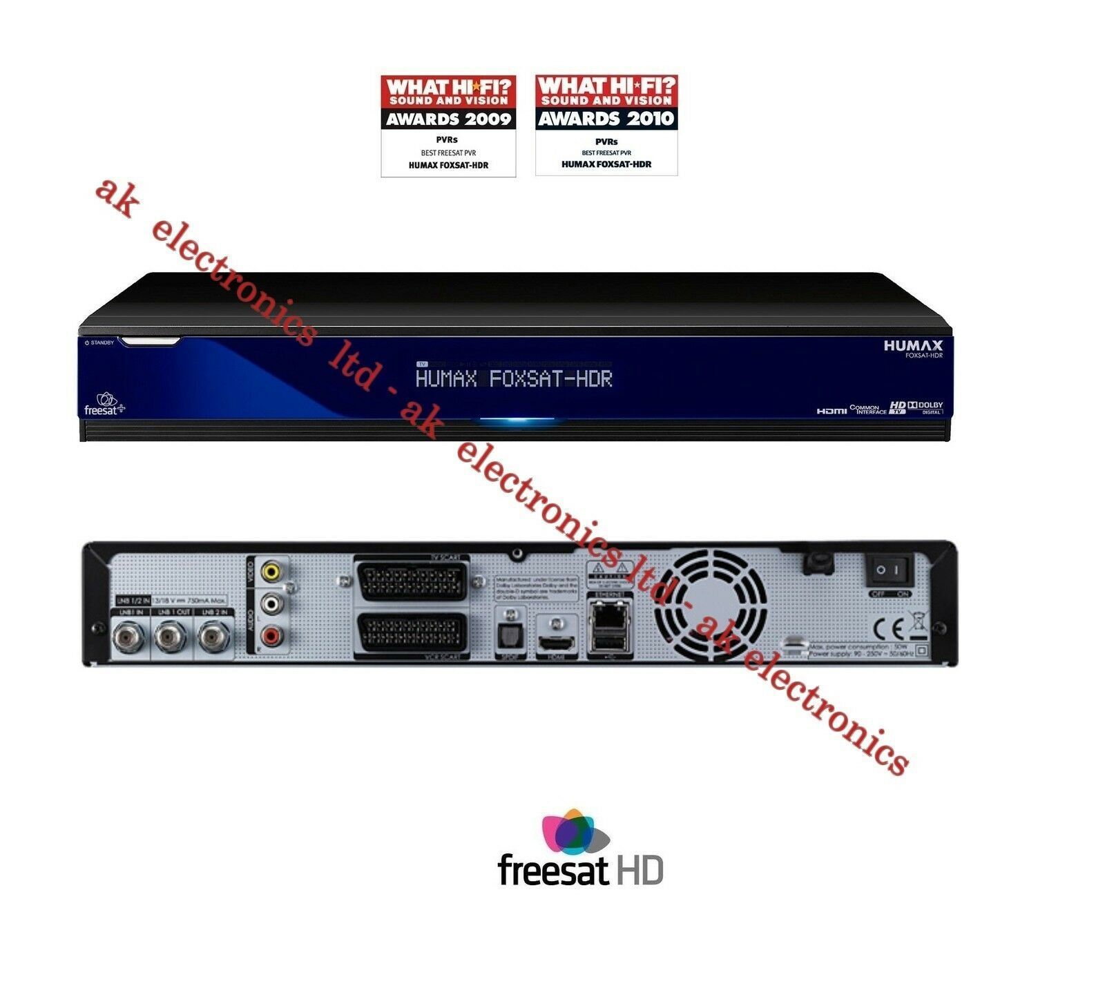 Humax FOXSAT-HDR 320GB HDD Twin Tuner Freesat HD PVR Recorder HDMI 1YR ...