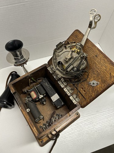 Antique Strowger Automatic Electric Wood dial Telephone 1907 | eBay