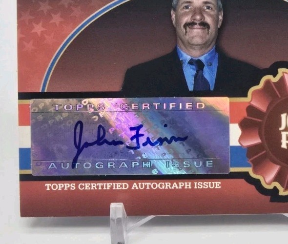 2009 Topps Heritage American Heroes Edition JOHN FINN Autograph FDNY # ...