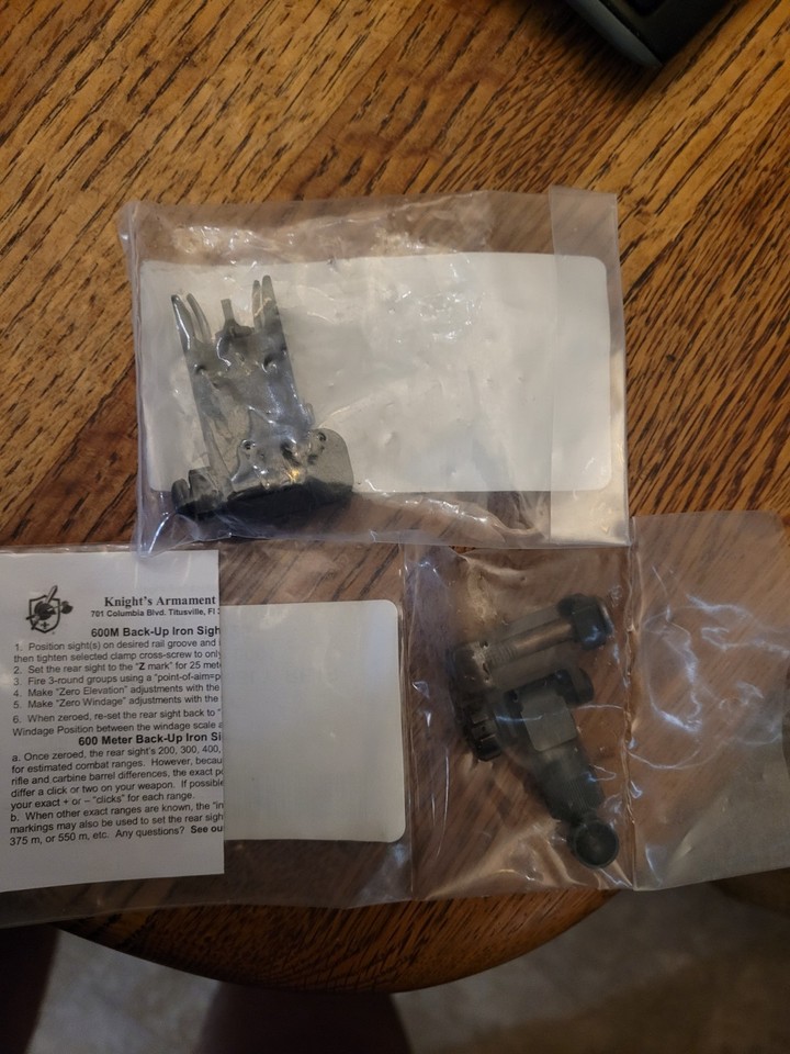 KAC 600M USMC FLIP UP SIGHTS FRONT and REAR | eBay