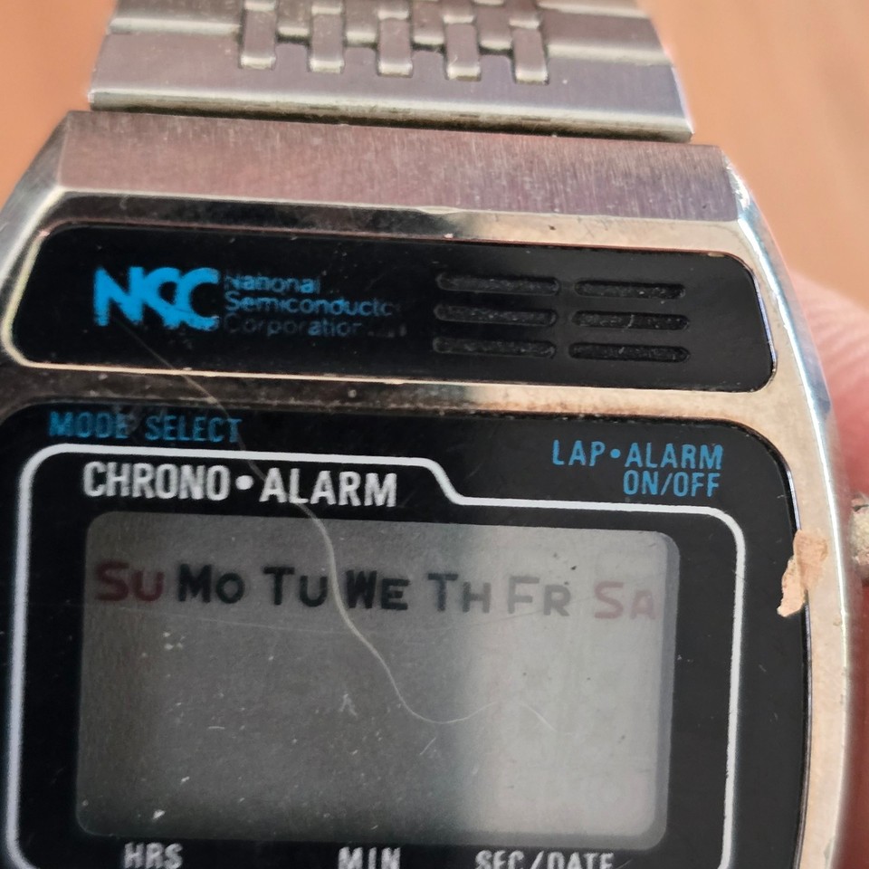 🔥Vintage NOC Chrono Alarm Digital Watch 70s 80s Metal Band Retro LCD ...
