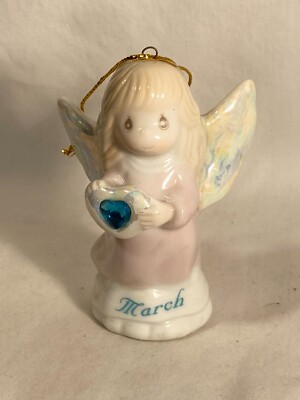 ENESCO March Birthstone Angel Ornament 1997 Porcelain Vintage | eBay