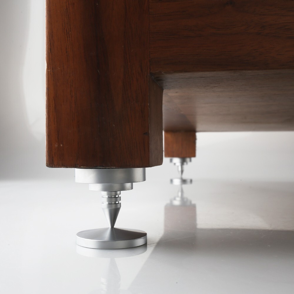 4PCS Silver Speaker Spike Isolation Feet Brass Cone Turntable Amplifier ...