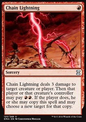 *MRM* ENG FOIL Chain Lightning - Chain Lightning MTG Eternal Master | eBay