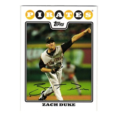 2008 Topps Baseball Collector Card Zach Duke 48 Pittsburgh Pirates | eBay