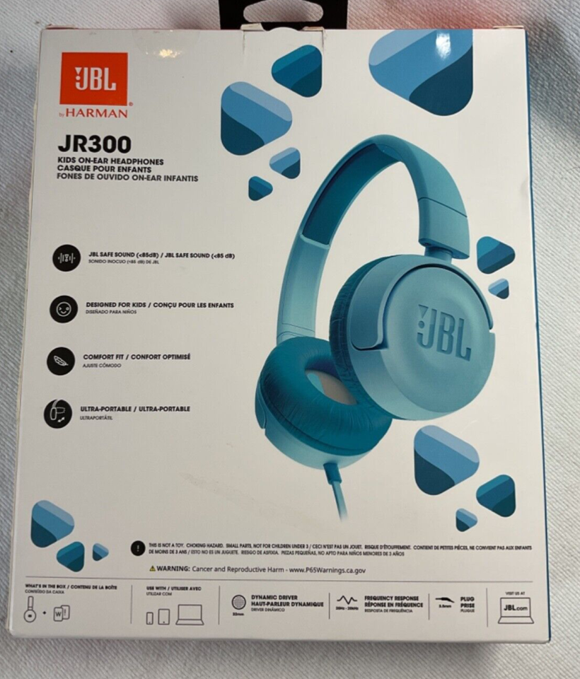 Genuine JBL JR300 Kids Folding On-Ear Headphones Blue NIB | eBay