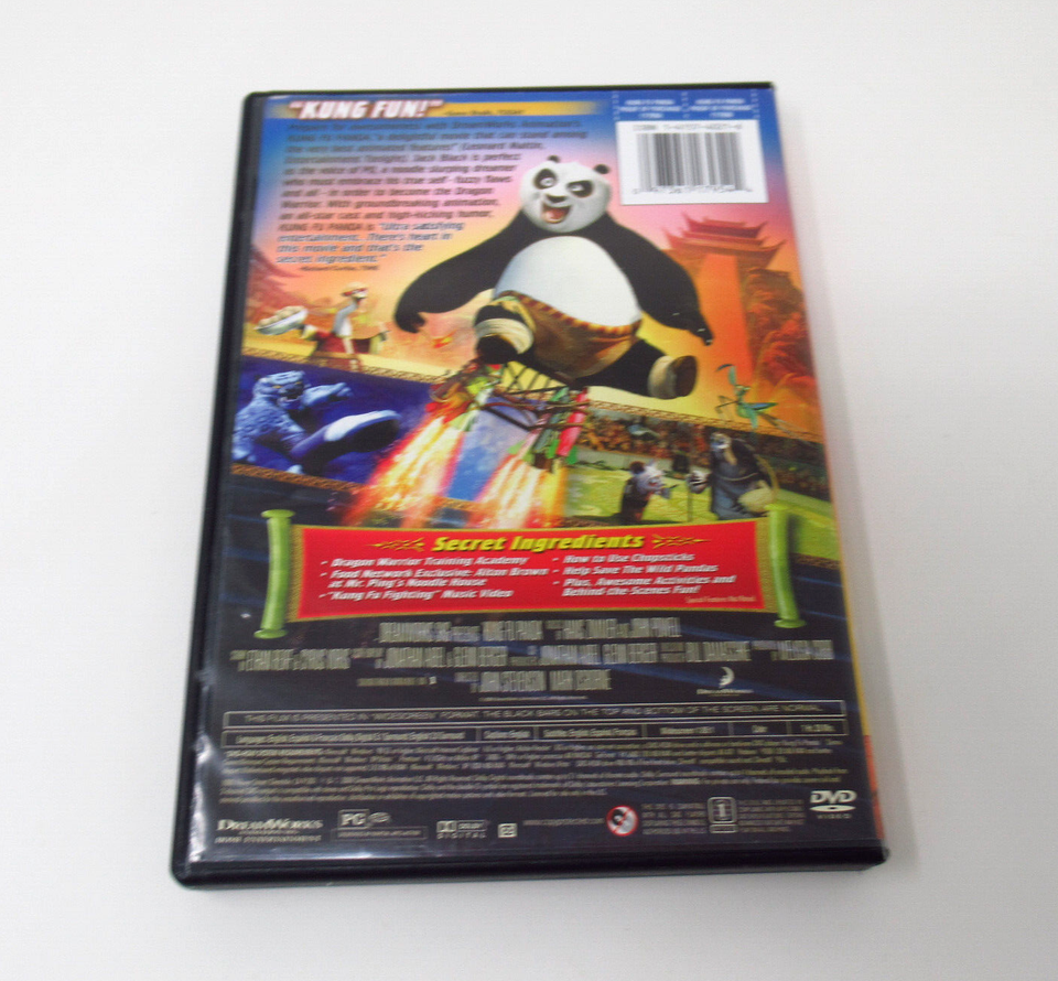 Kung Fu Panda DVD DreamWorks Movie Jack Black Animated Family Comedy ...