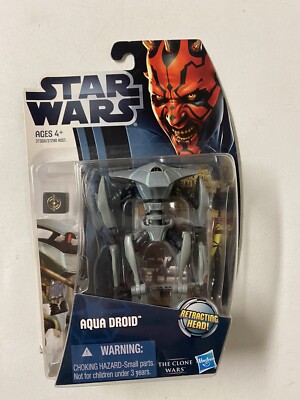 Hasbro Star Wars The Clone Wars Aqua Droid Action Figure Game SEALED ...