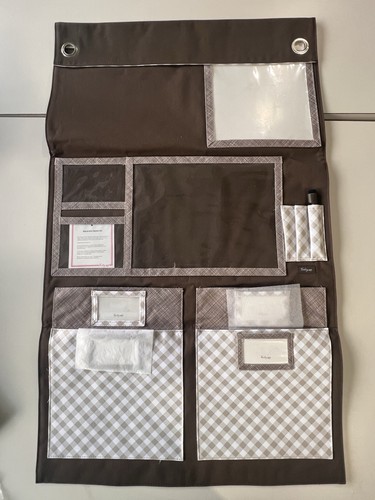 Thirty-One 41”x22” Hang-Up Wall Home Organizer Taupe Gingham 919A ...