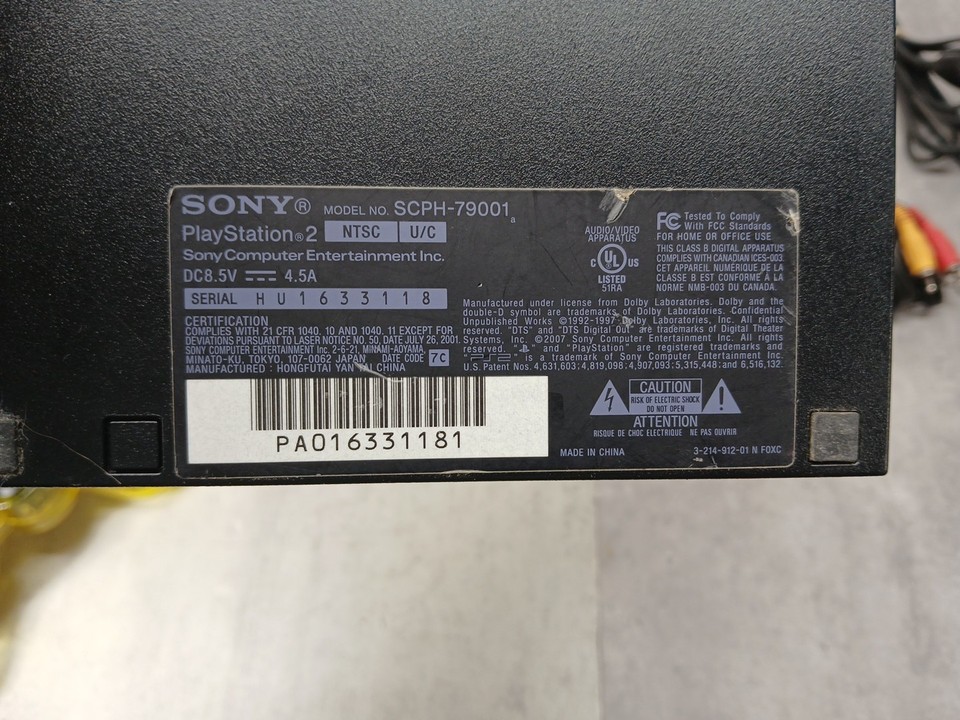 Sony Playstation 2 (PS2) Slim Console SCPH-79001, 1-Controller, Cords ...