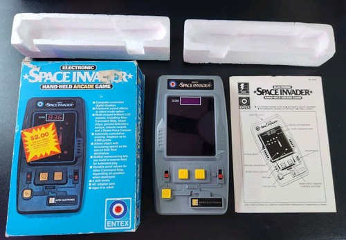 Vintage 1980 Entex Space Invader Electronic Handheld Arcade Game w/ Box ...