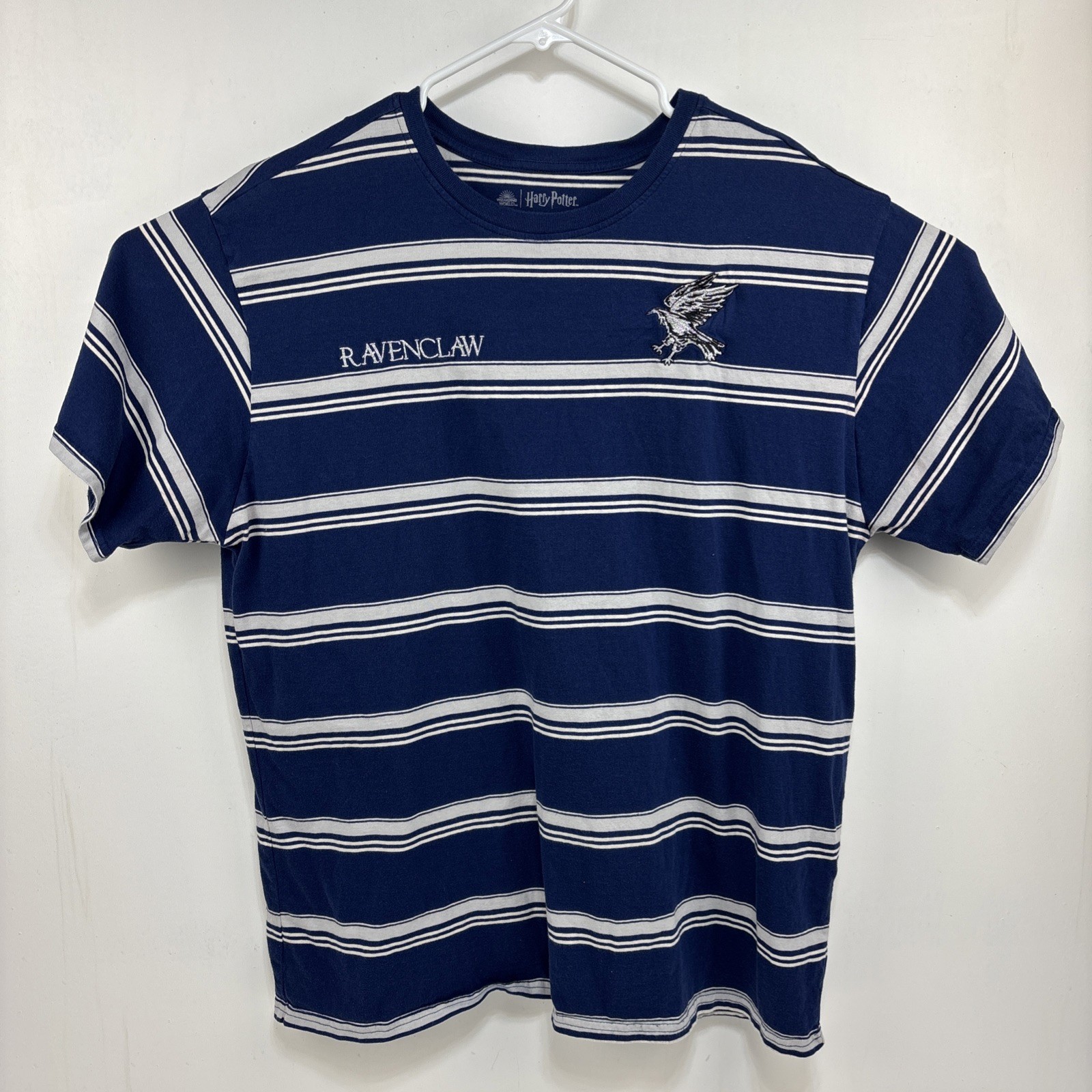 Harry Potter Ravenclaw Shirt Navy Blue With White Stripes Embroidered ...