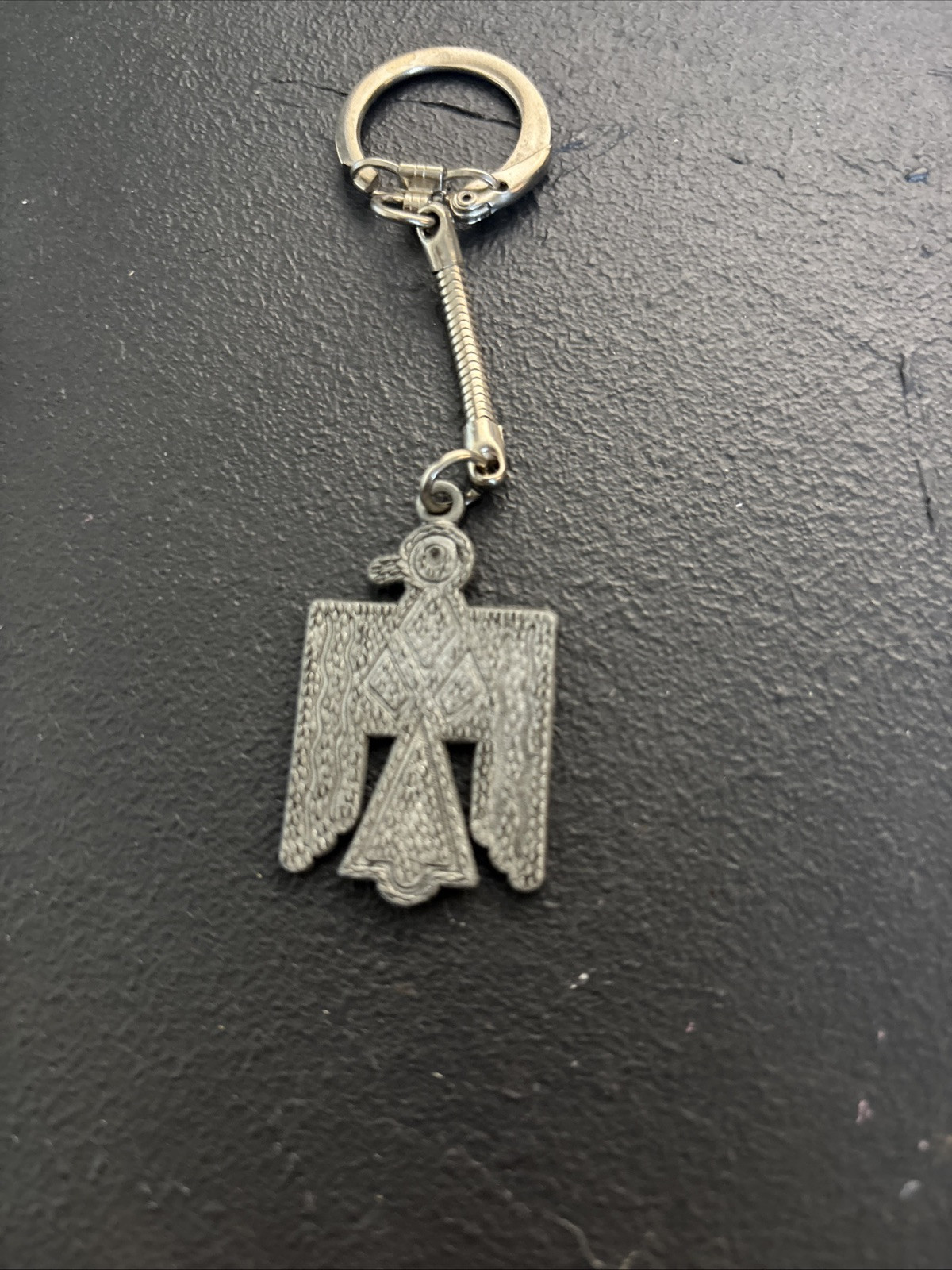 1960S Native American Thunderbird Keychain Key Ring V… - Gem