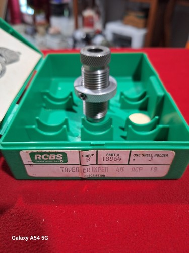RCBS 45 ACP Taper Crimp Die #18964 Used Reloading In Original Box | eBay