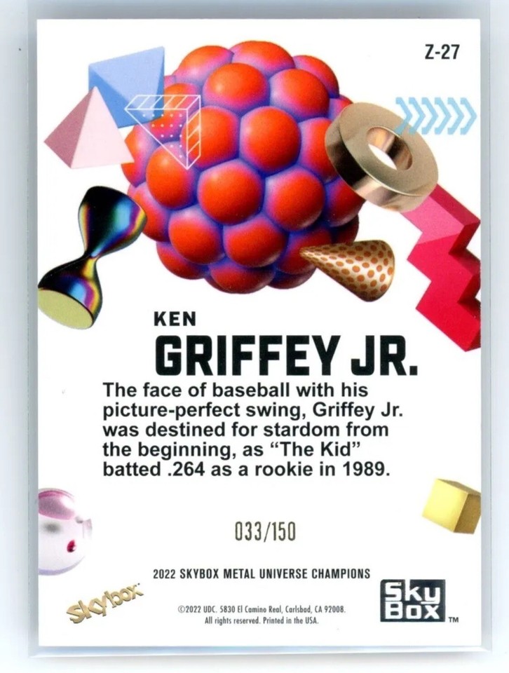 2022 Skybox Metal Universe Ken Griffey Jr Z Force Rave /150 SP | eBay