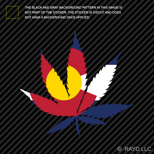 Colorado Flag With Pot Leaf