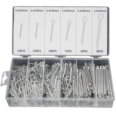 Split Cotter Pins castellated nut Pins- hub shaft Cotter Pins 555pc ...