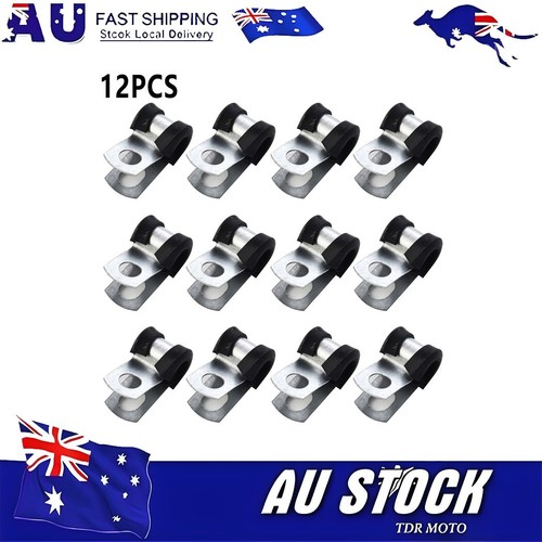 Brake Pipe Clips Rubber Lined P Clips 3/16" (4.7mm) Lines Pack Of 12 ...