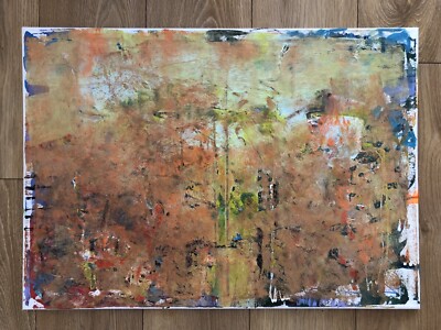 Original Abstract Painting On Canvas Rust Modern Art Decoration ...