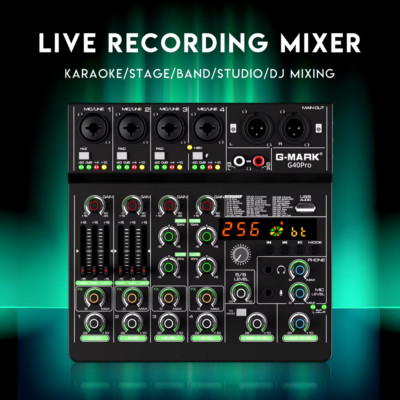 G-MARK G40 Pro - 6 Channel Audio Mixer - USB/Bluetooth, 256 DSP Effects ...