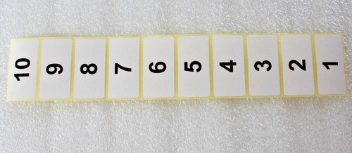 1000 Sequential Number Labels / Stickers Self Adhesive Numbers 1-1000 ...