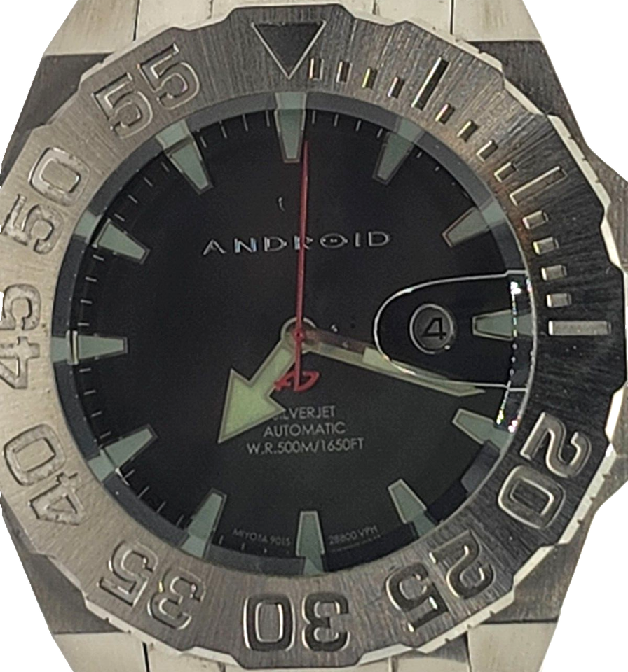 Android AD442 Divemaster Silverjet Automatic 500M Stainless Steel Men's ...