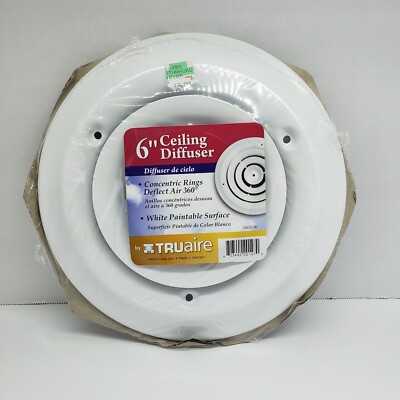 Truaire Round Ceiling Diffuser White 6" C800-06 #20147 | eBay