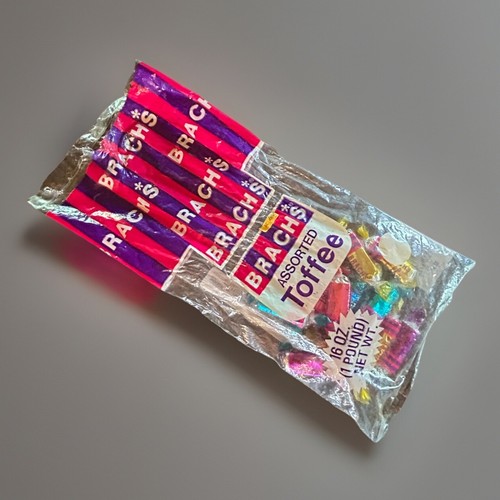 Vintage 1970's BRACH'S TOFFEE Candy Bag - Open with Original Toffee ...