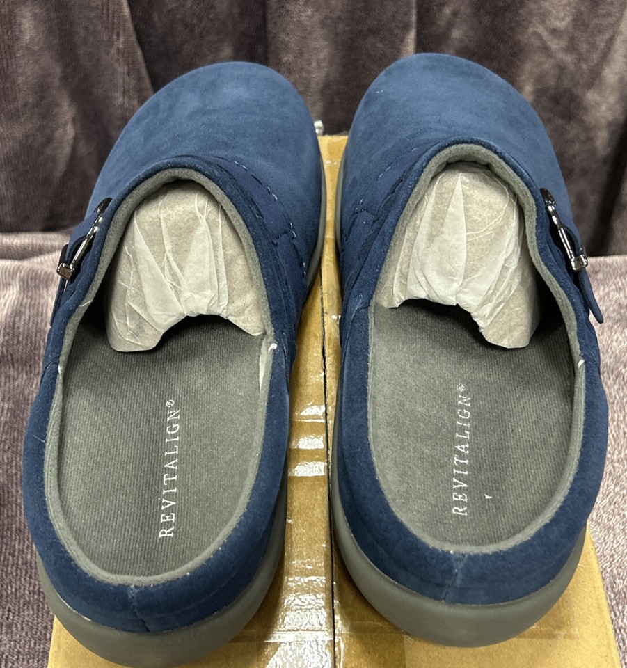 Waco Siesta Southwest Revitalign Orthotic Suede Clog Shoe Sz 6 Marine ...