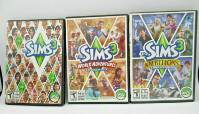 Lot of 3 The Sims 3 PC Game + Expansion Packs World Adventures ...