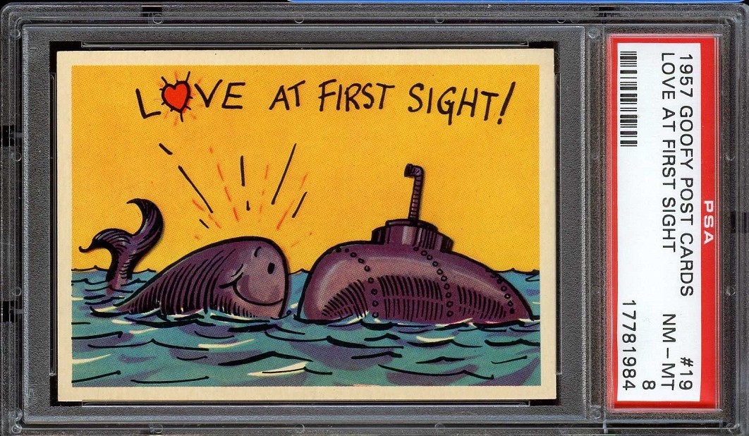 1957 Goofy Post Cards #19 Love At First... PSA 8 NM-MT | eBay