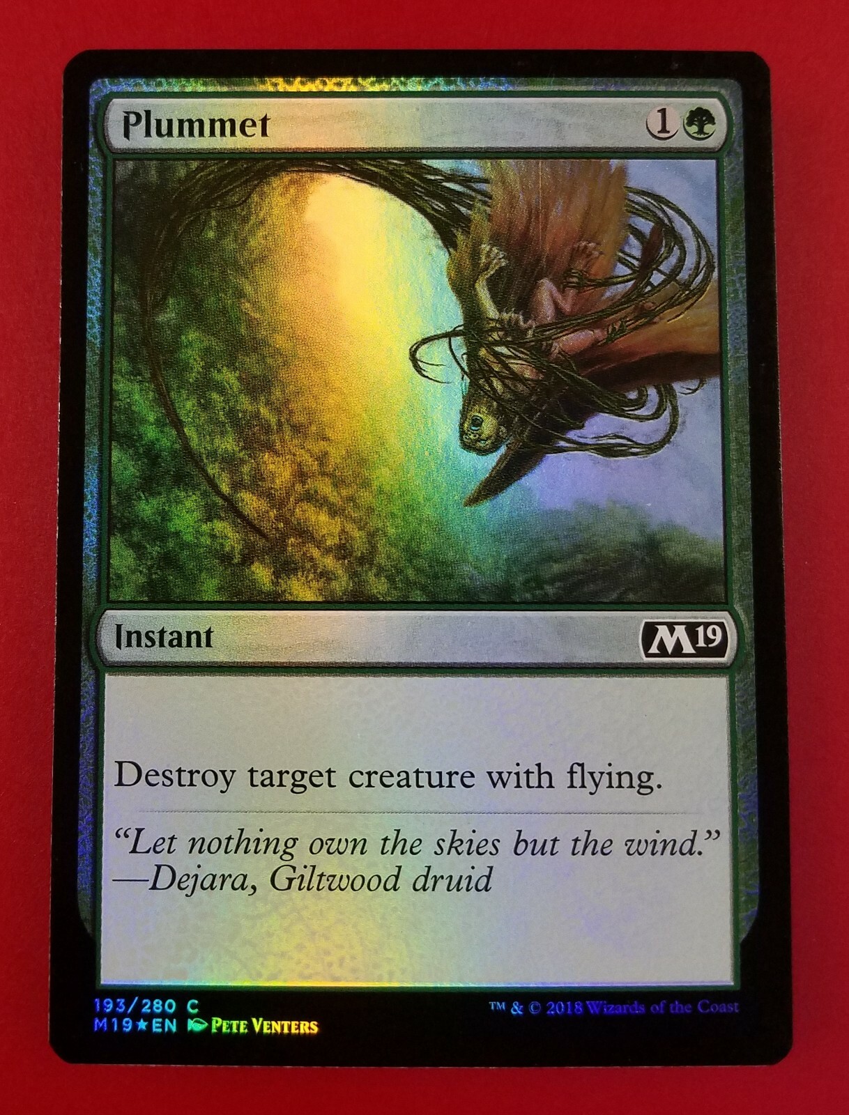 1x Plummet | FOIL | M19 Core Set 2019 | MTG Magic Cards | eBay