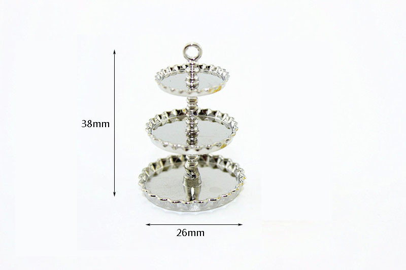 Dollhouse Miniature Metal Dessert Food Fruit Cake Bakery Rack Display ...