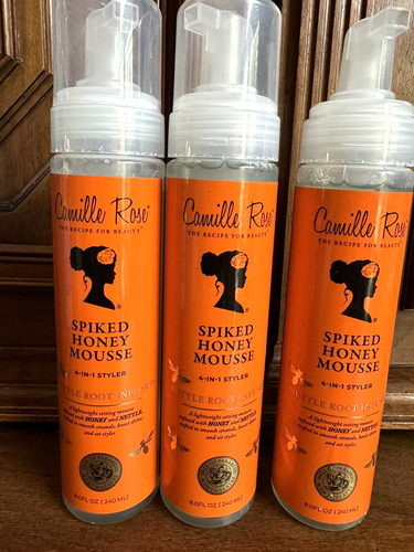 Lot of 3, New, 8 oz Camille Rose Spiked Honey Mousse 4-in-1 Nettle Root ...