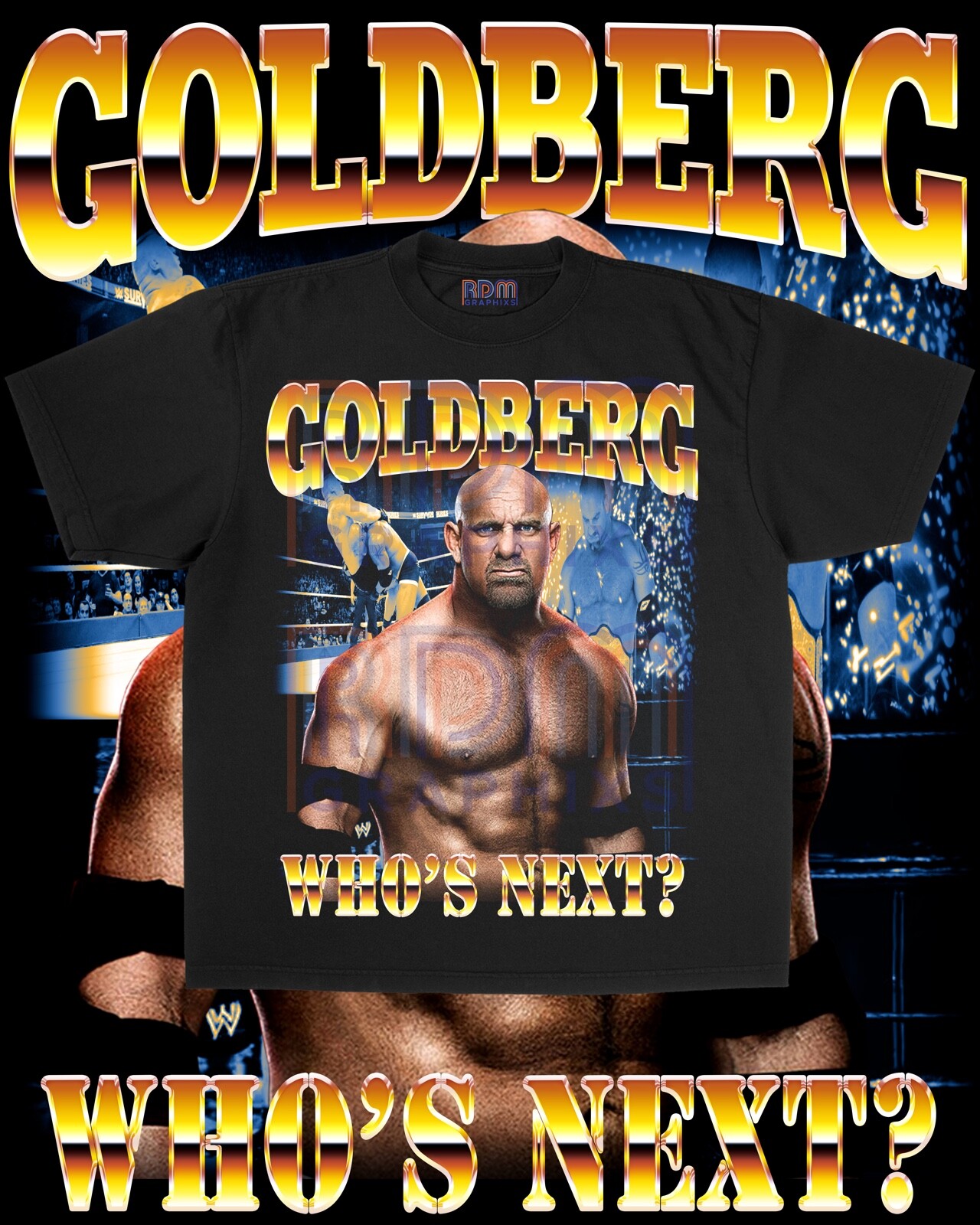 Goldberg WCW WWF Vintage Bootleg Style T-Shirt | eBay