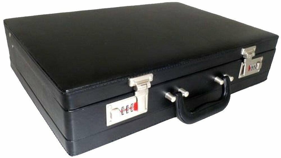 XL Executive Attaché Briefcase Pu Leather Executive Case Expanding ...