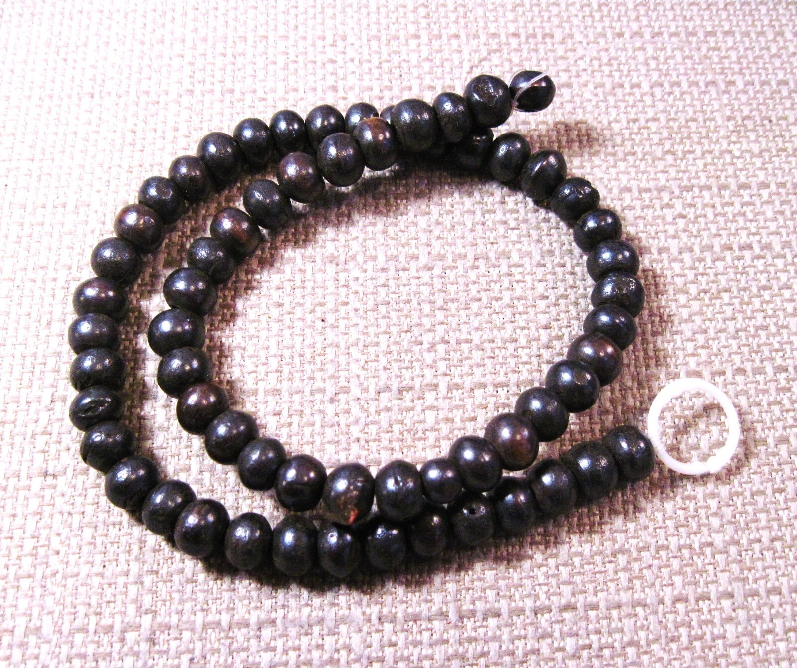 Beautiful Strand of approx. 8mm Carved Buffalo Rondelle Bone Beads Lot ...