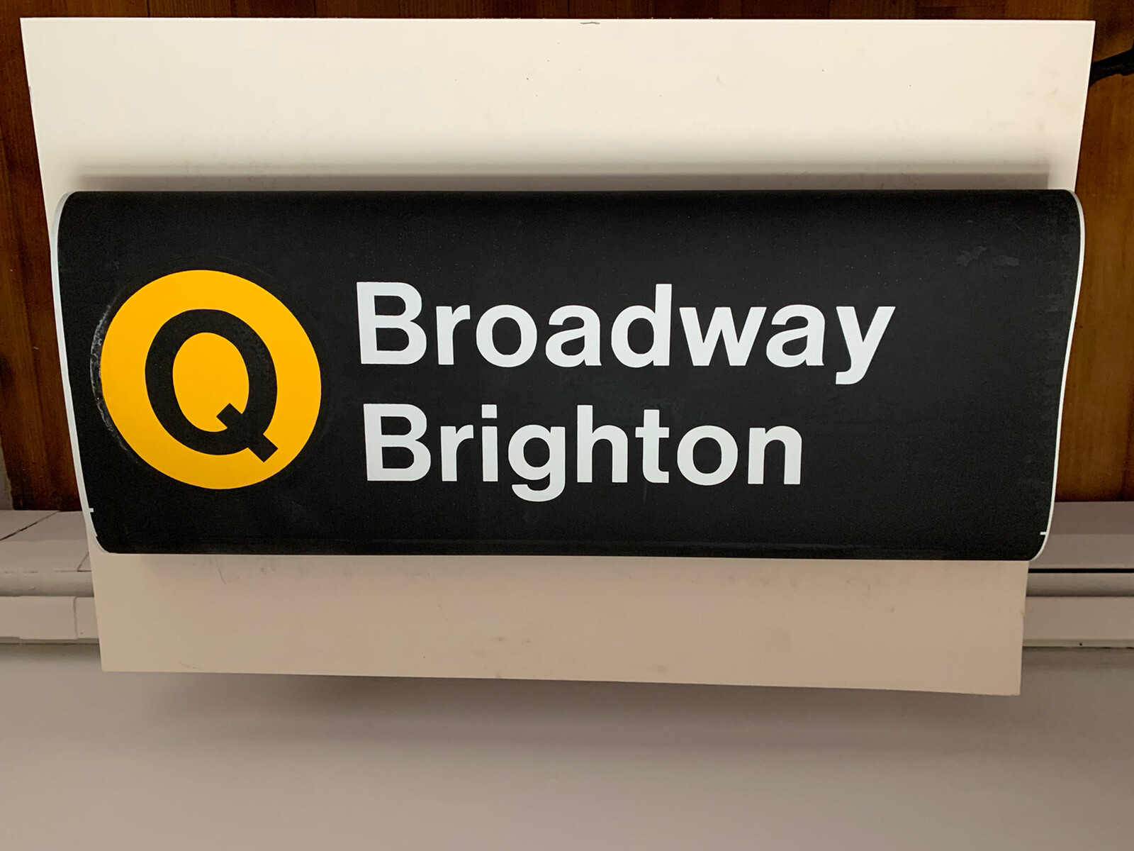NY NYC SUBWAY ROLL SIGN Q LINE BROADWAY BRIGHTON BEACH EXPRESS LOCAL ...