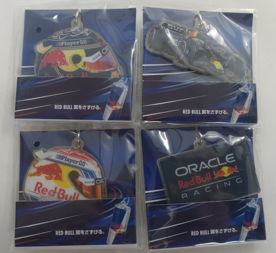 Red Bull Racing F1 Keychain 4 Set ORACLE HONDA RB19 Verstappen Helmet ...