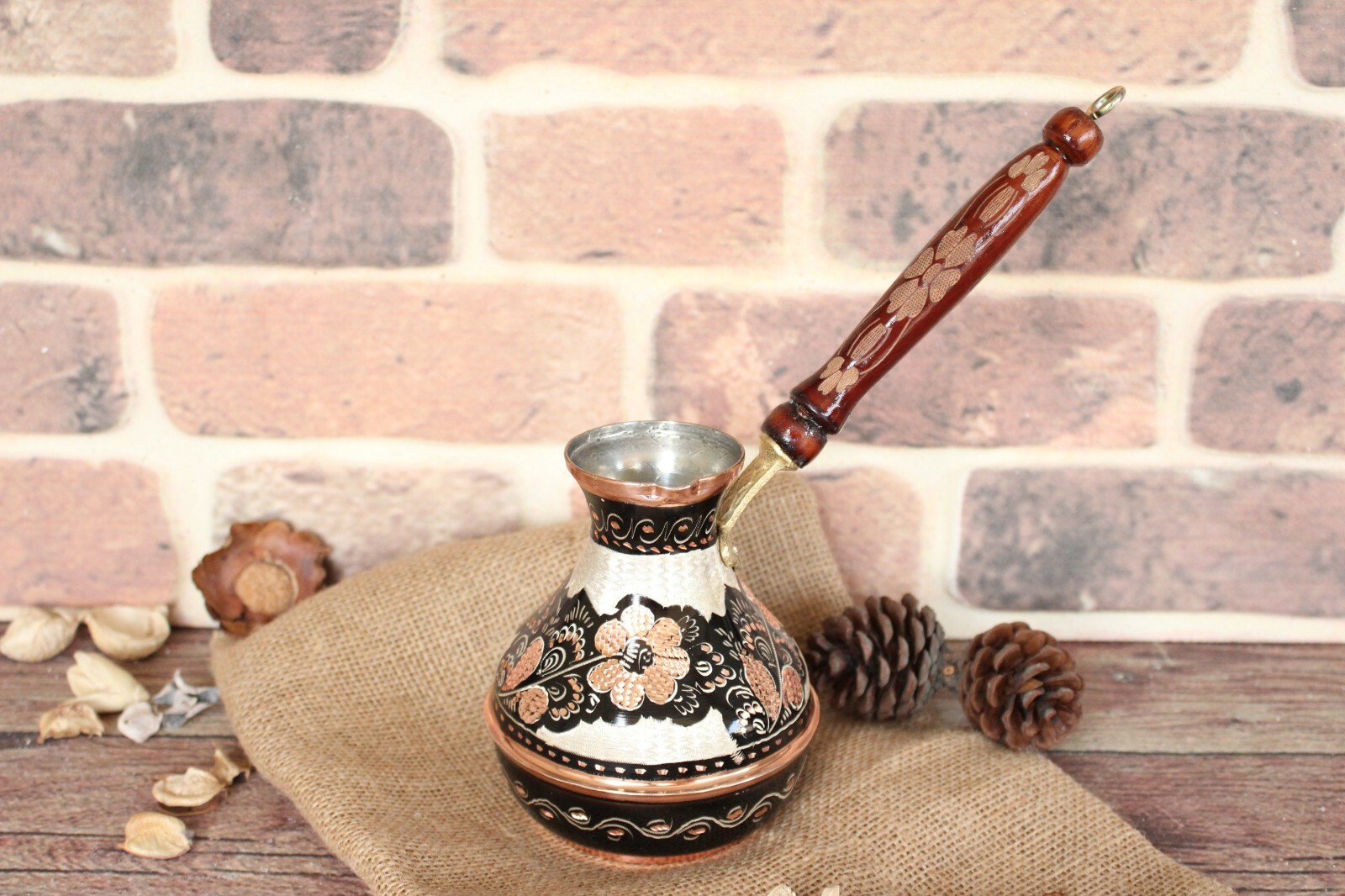Turkish Handmade Russian Shape Copper Coffee Pot,Cezve Jezve,İbrik ...