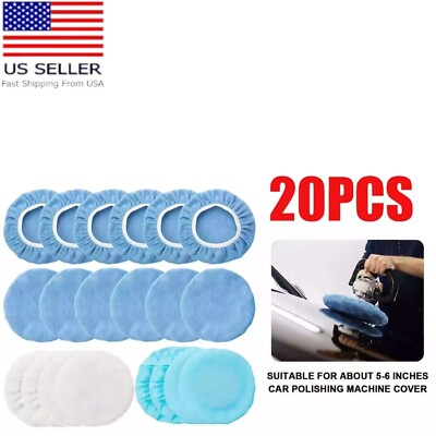 Car Buffer Polisher Pads 5-6 inch Polishing Bonnet Buffing Orbital Pad ...