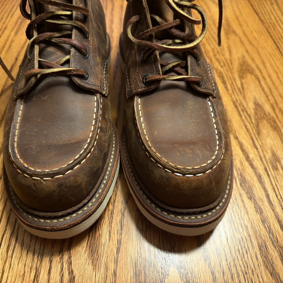 RED WING HERITAGE 6" Classic Moc Boot 1907 Copper Rough & Tough Leather ...