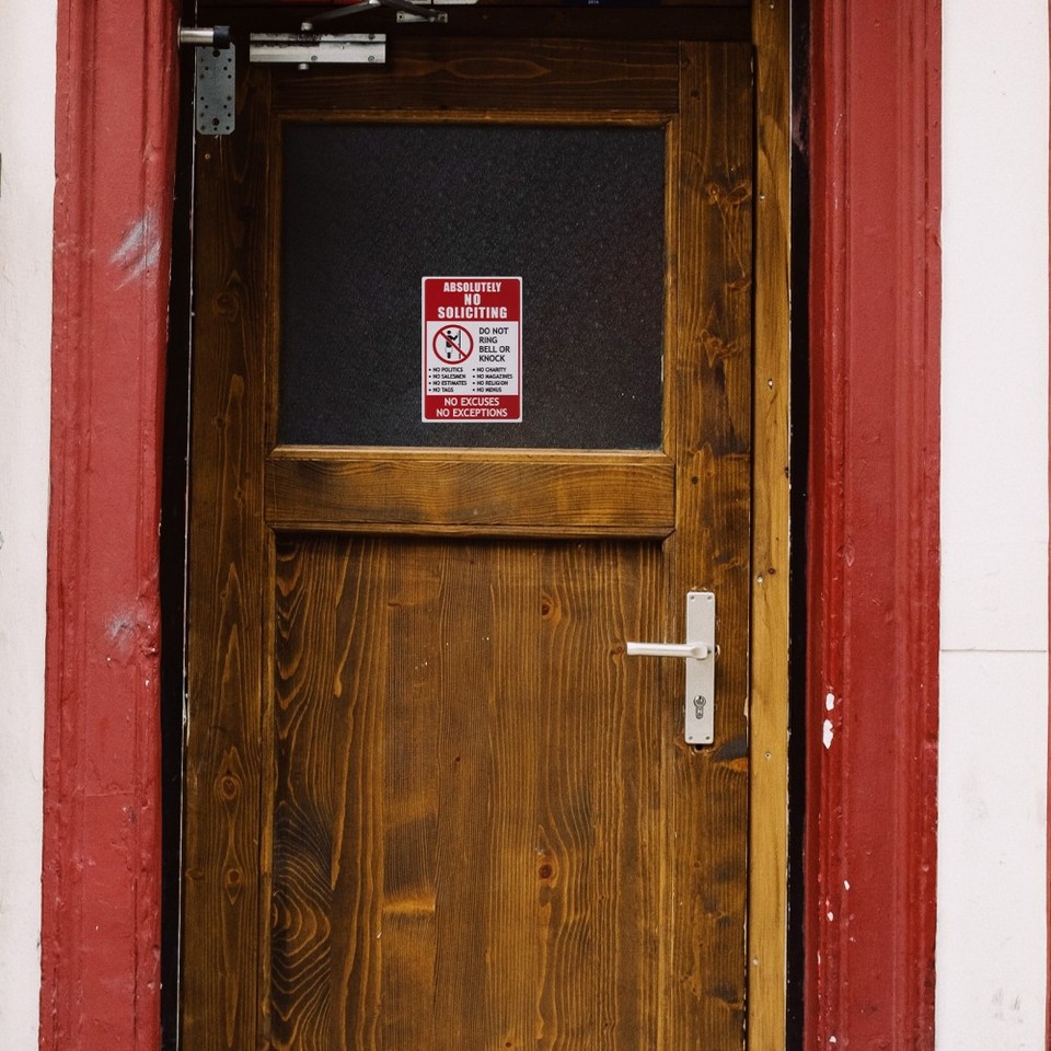 2pcs Absolutely No Soliciting Door Sign Do Not Ring Bell Sign Front ...