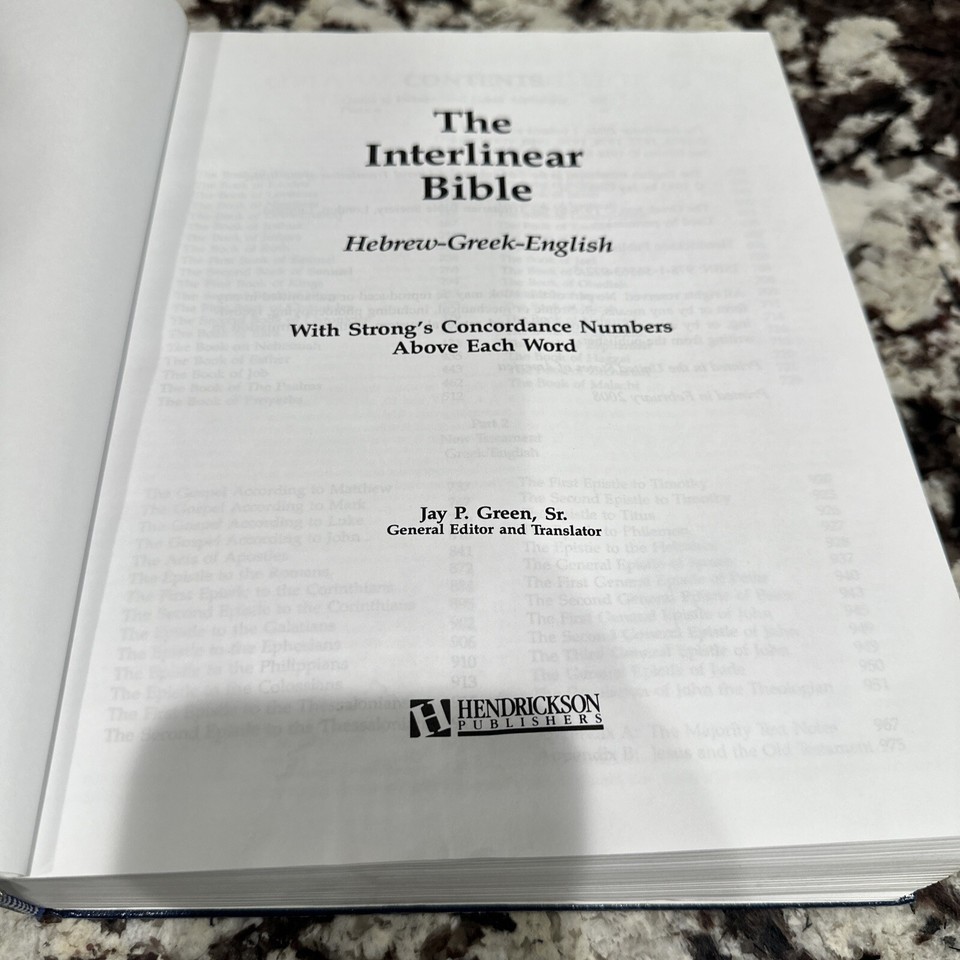 The Interlinear Bible: Hebrew-Greek-English. (English, Hebrew Greek) Old/New 9781565639775| eBay